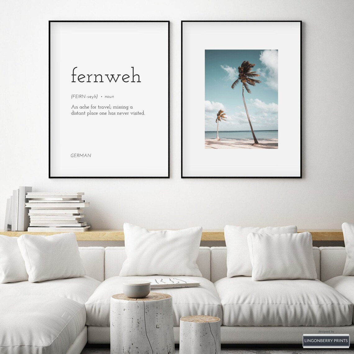 Traveler Prints Set of 2 Printable Fernweh Definition Print Wanderlust ...