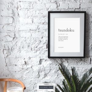 Tsundoku Definition Print, Printable Art, Japanese Word, Book Lover ...