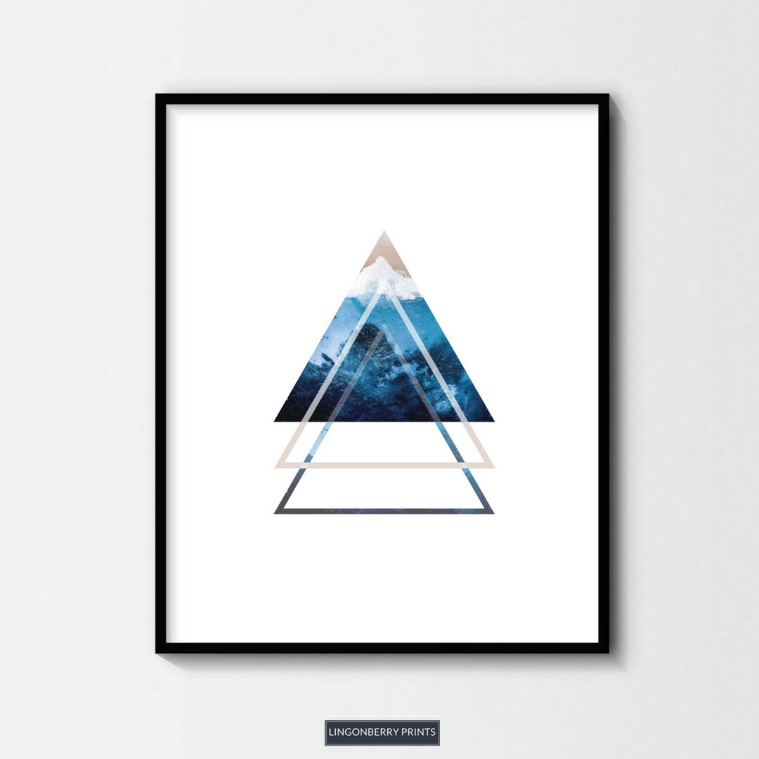 Ocean Triangles Beach Print Digital Download Scandinavian - Etsy