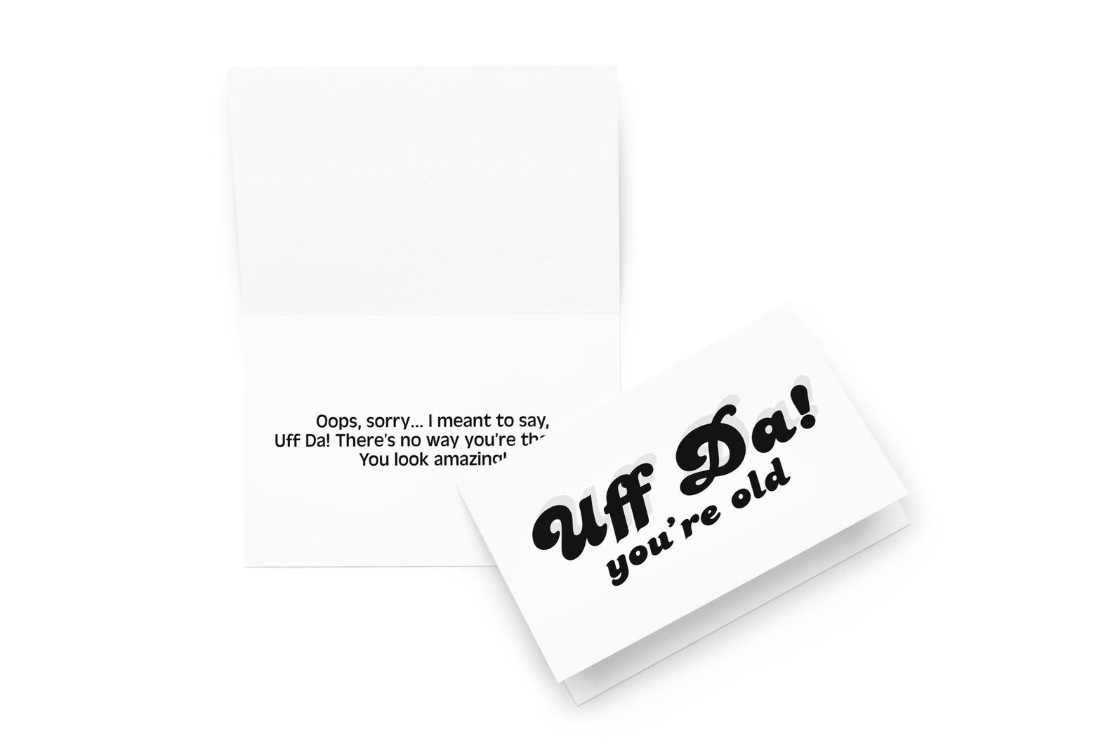 Uff Da Birthday Card, Midwest Greeting Card, Norwegian Birthday Gift ...
