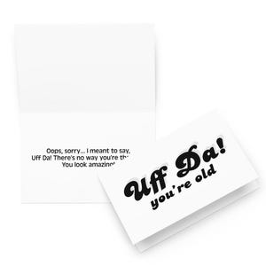 Uff Da Birthday Card, Midwest Greeting Card, Norwegian Birthday Gift ...
