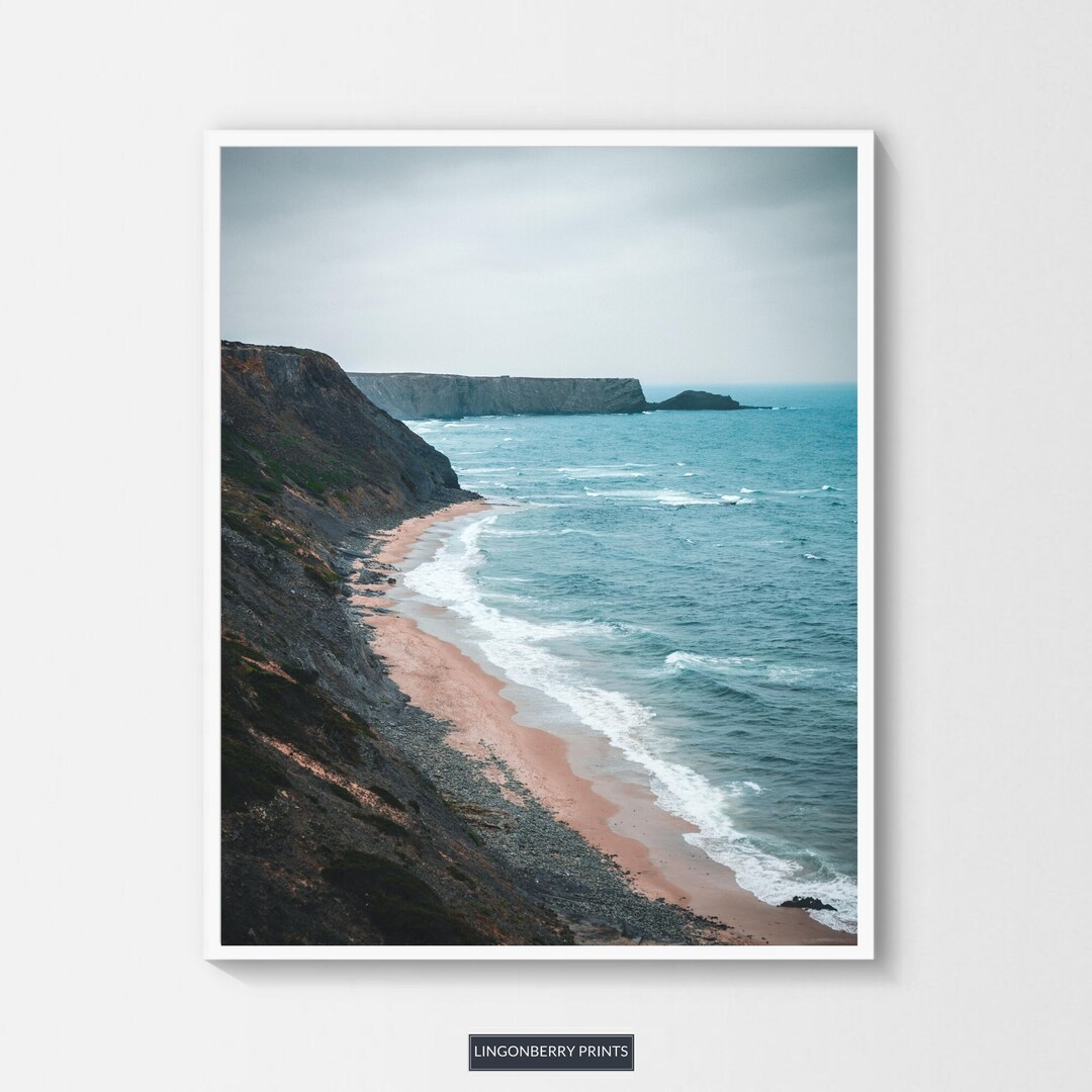 Beach Art Print Ocean Waves Decor Scandinavian Photography Beach Wave ...