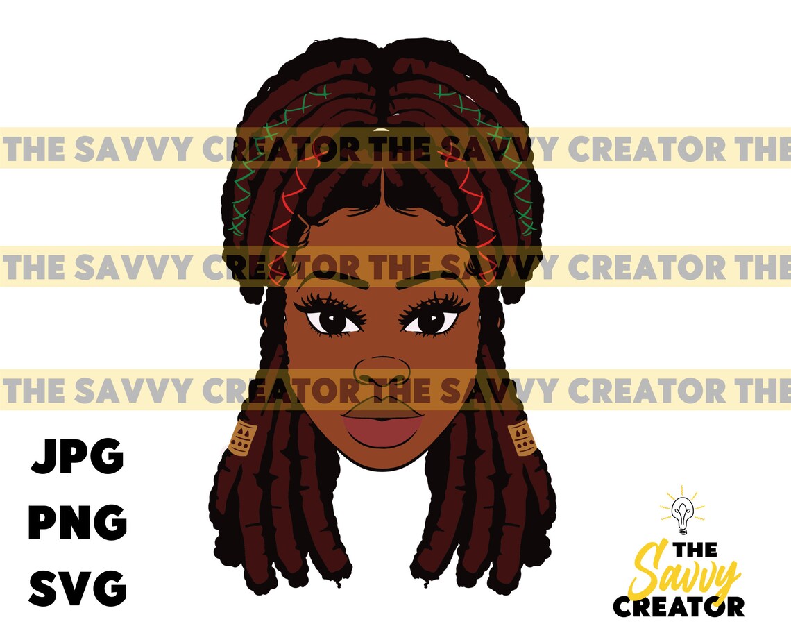Dreads Locs SVG Locs Hairstyle Diva Princess Queen African - Etsy Canada