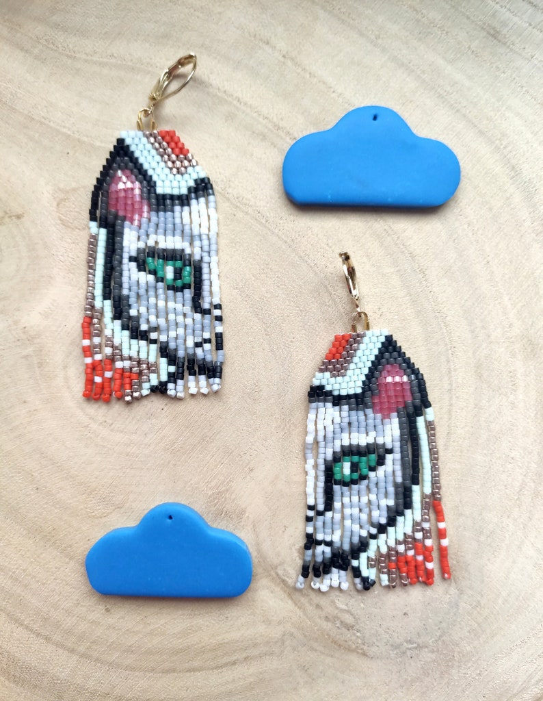 Funny Gift Idea Christmas Gift Women Cat Earrings Fringe - Etsy