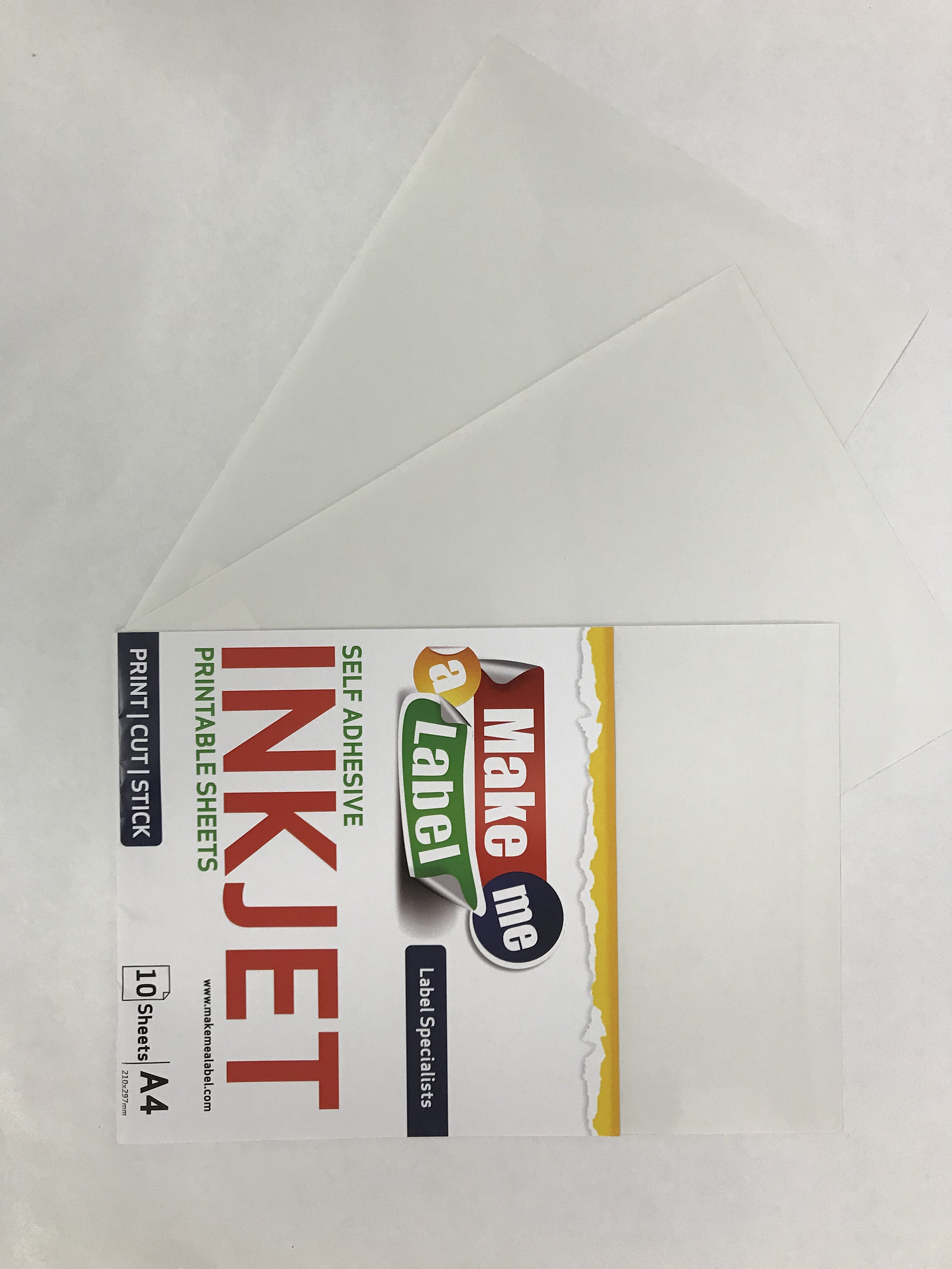 A4 Premium TRANSPARENT CLEAR Self Adhesive INKJET Printable Vinyl Film ...