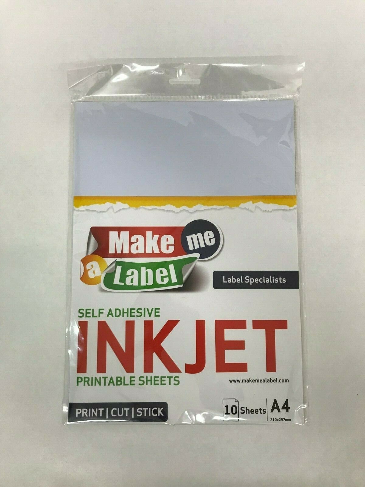 Premium HIGH GLOSS A4 White Self Adhesive INKJET Printable Paper ...