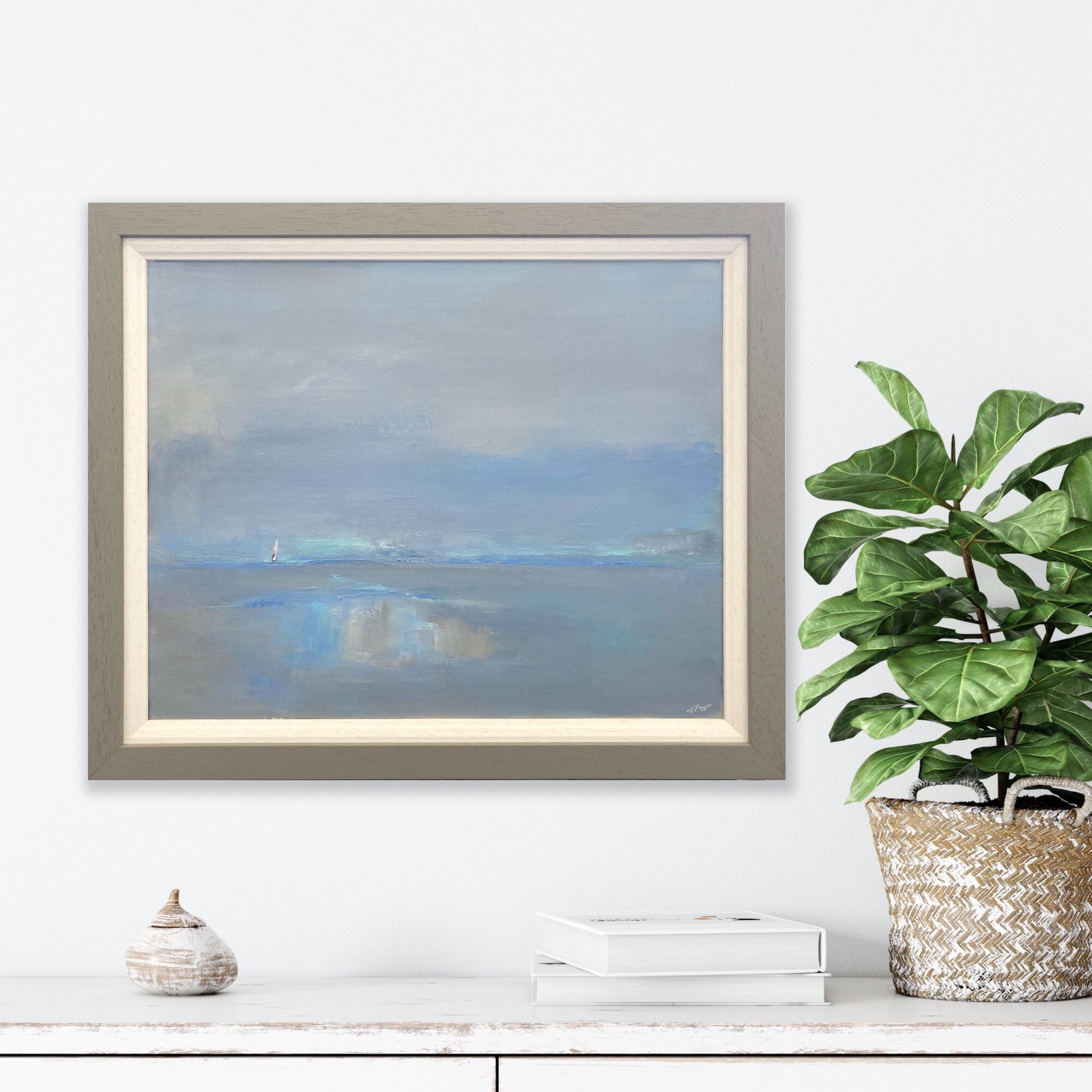 The Unknown, Seascape, Coastal Landscape, an Original Framed Painting ...