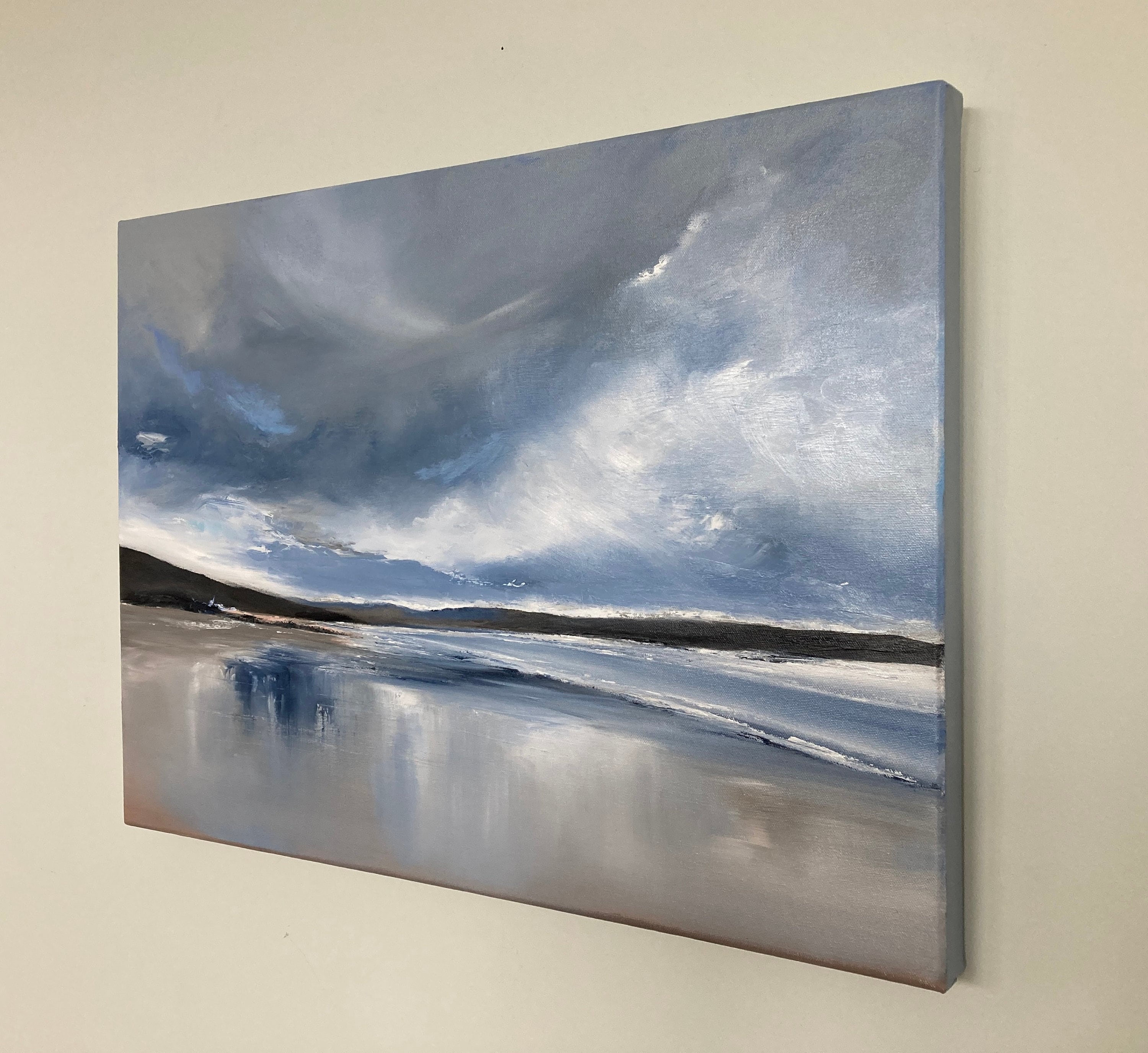 Wooly Clouds, an Original Oil Painting on Canvas by British Coastal ...