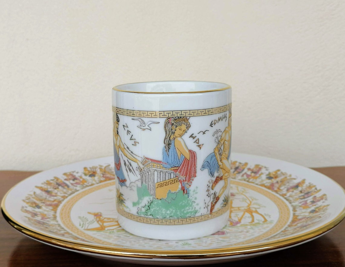 Ceramic Mug Ancient Greek Gods Zeus Hera Hermes and - Etsy