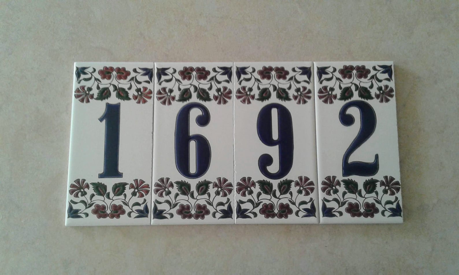 House Numbers / Letters Ceramic Art Tiles Handmade Hand | Etsy