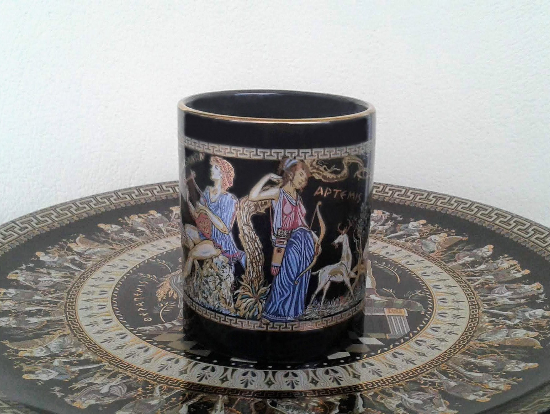 Ceramic Mug Ancient Greek Gods Athene Apollo Artemis and - Etsy