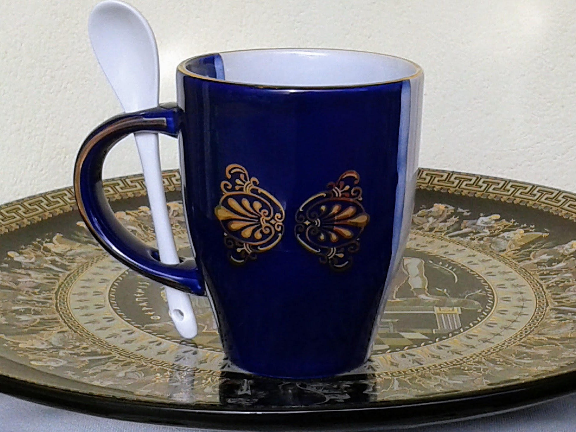 Ceramic Mug, Dionysus Ancient Greek God, 24 Kt Gold With Porcelain ...