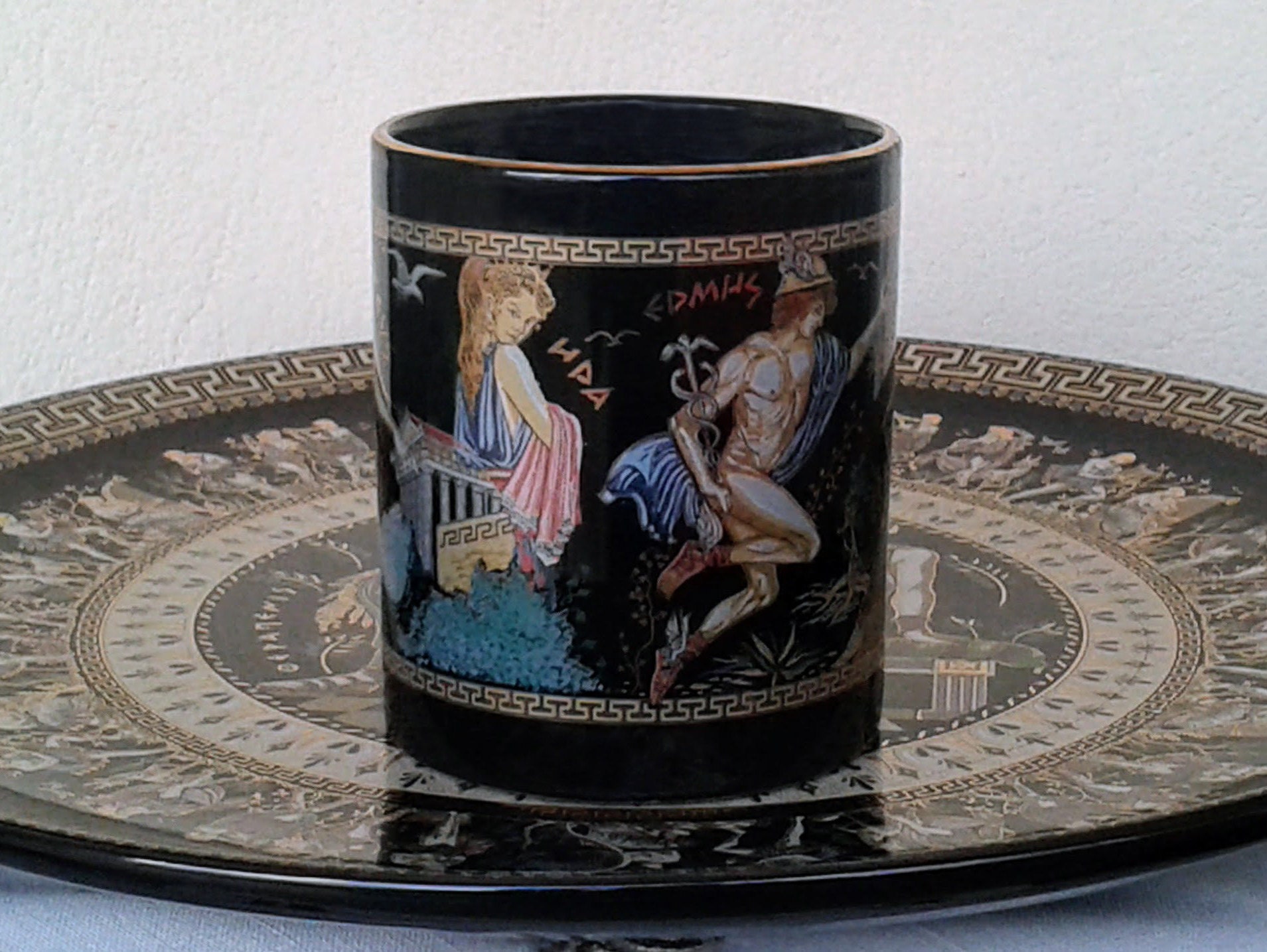 Ceramic Mug, Ancient Greek Gods, Zeus, Hera, Hermes and Aphrodite, 24 ...