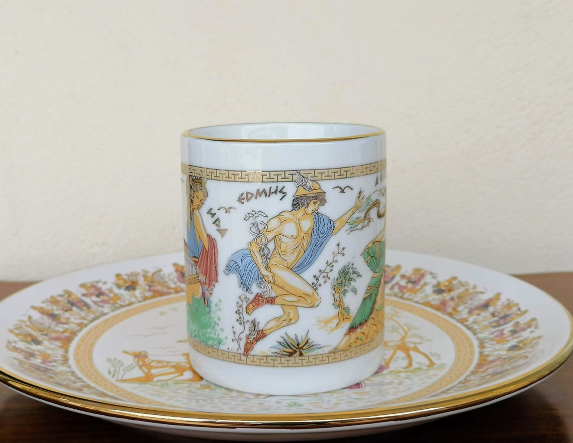 Ceramic Mug Ancient Greek Gods Zeus Hera Hermes and - Etsy