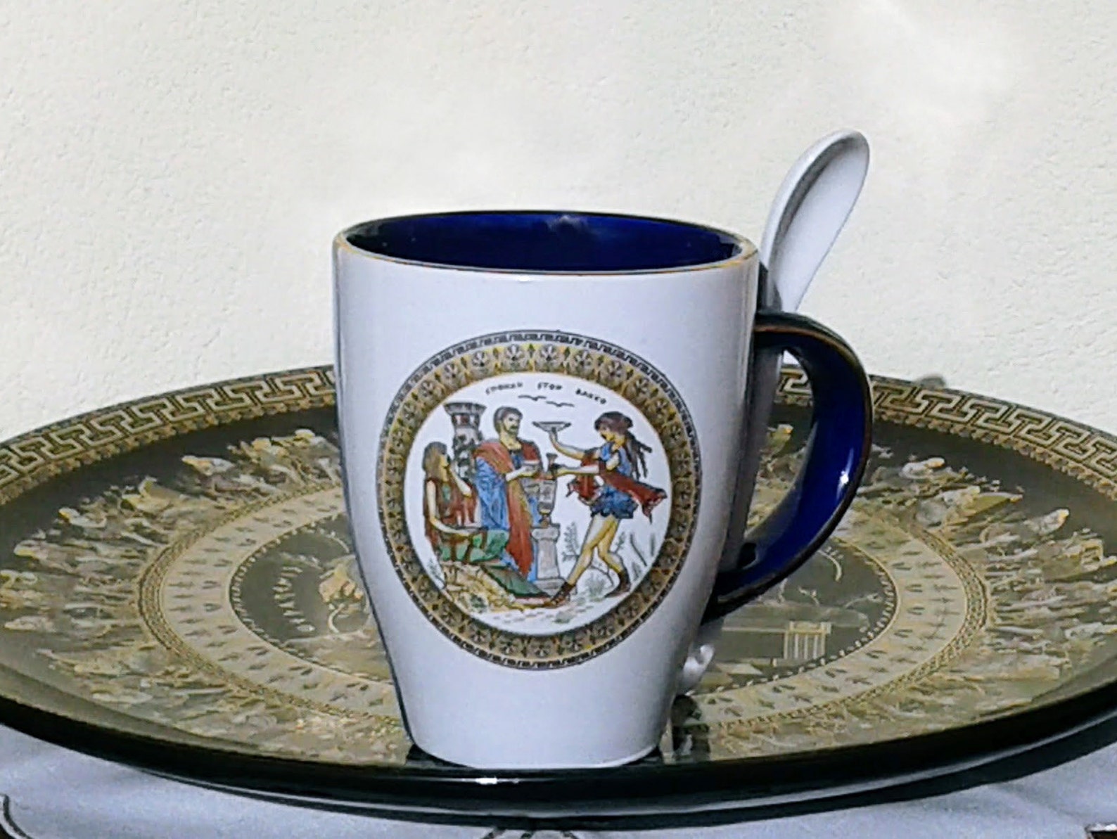 Ceramic Mug, Dionysus Ancient Greek God, 24 Kt Gold With Porcelain ...