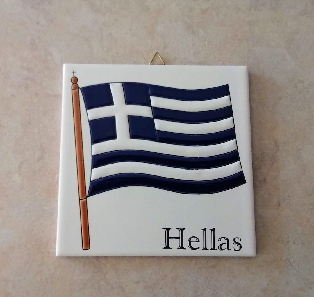 Ceramic Art Tile, Greek Handmade, Hand Painted in Relief Wall Hanging ...