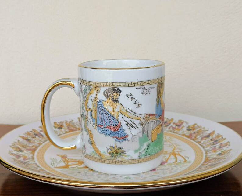 Ceramic Mug, Ancient Greek Gods, Zeus, Hera, Hermes and Aphrodite, 24 ...