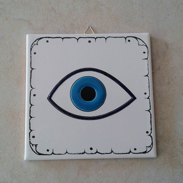 Ceramic Evil Eye Art - Etsy
