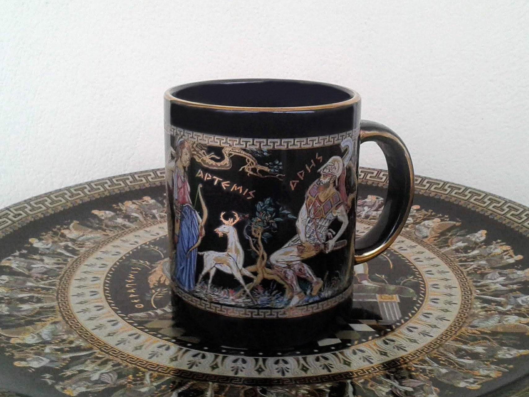 Ceramic Mug Ancient Greek Gods Athene Apollo Artemis and - Etsy