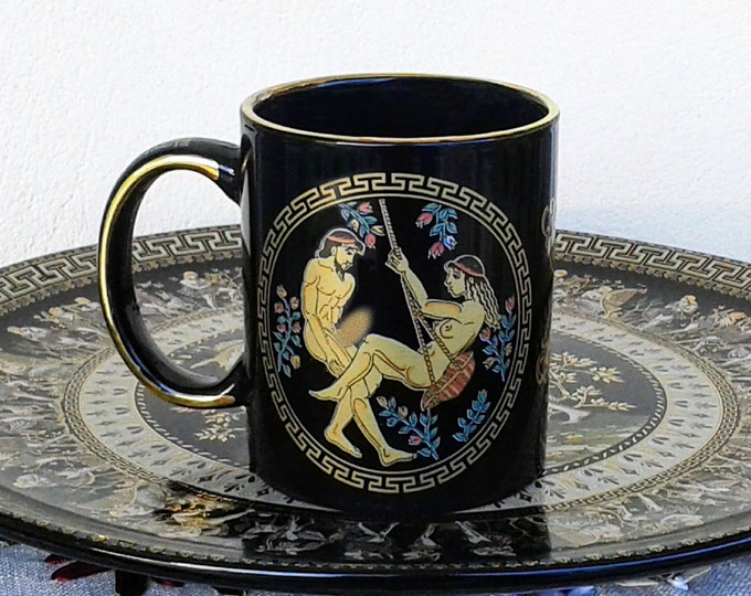 Ceramic Mug, Ancient Greek Satire, 24 Kt Gold (stoneware, Tea Cups ...