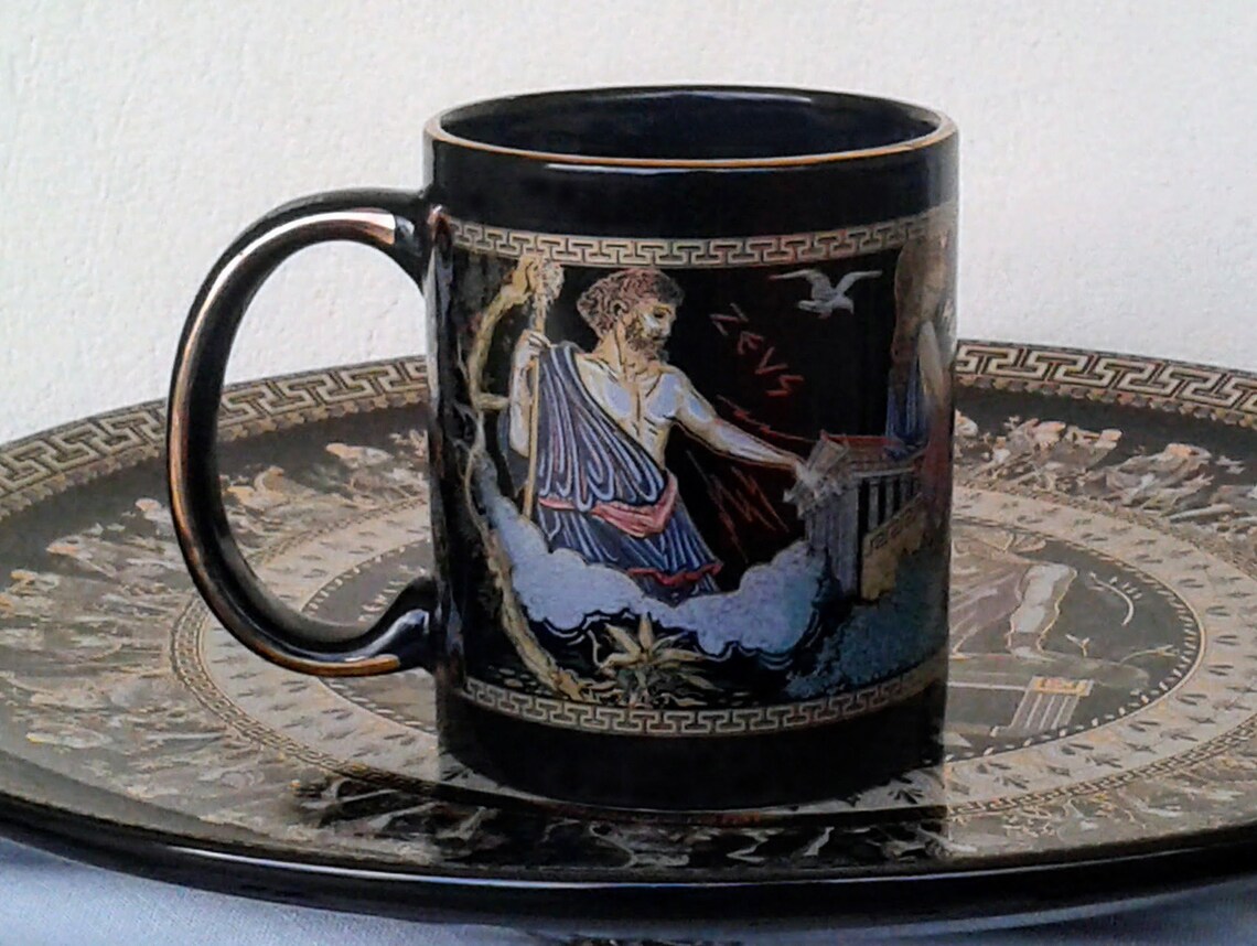 Ceramic Mug Ancient Greek Gods Zeus Hera Hermes and - Etsy