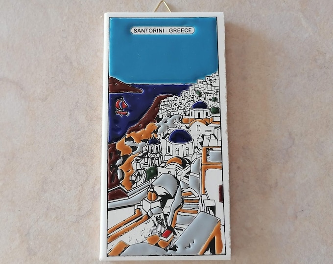 Ceramic Art Tile, Greek Handmade, Hand Painted in Relief Wall Hanging ...