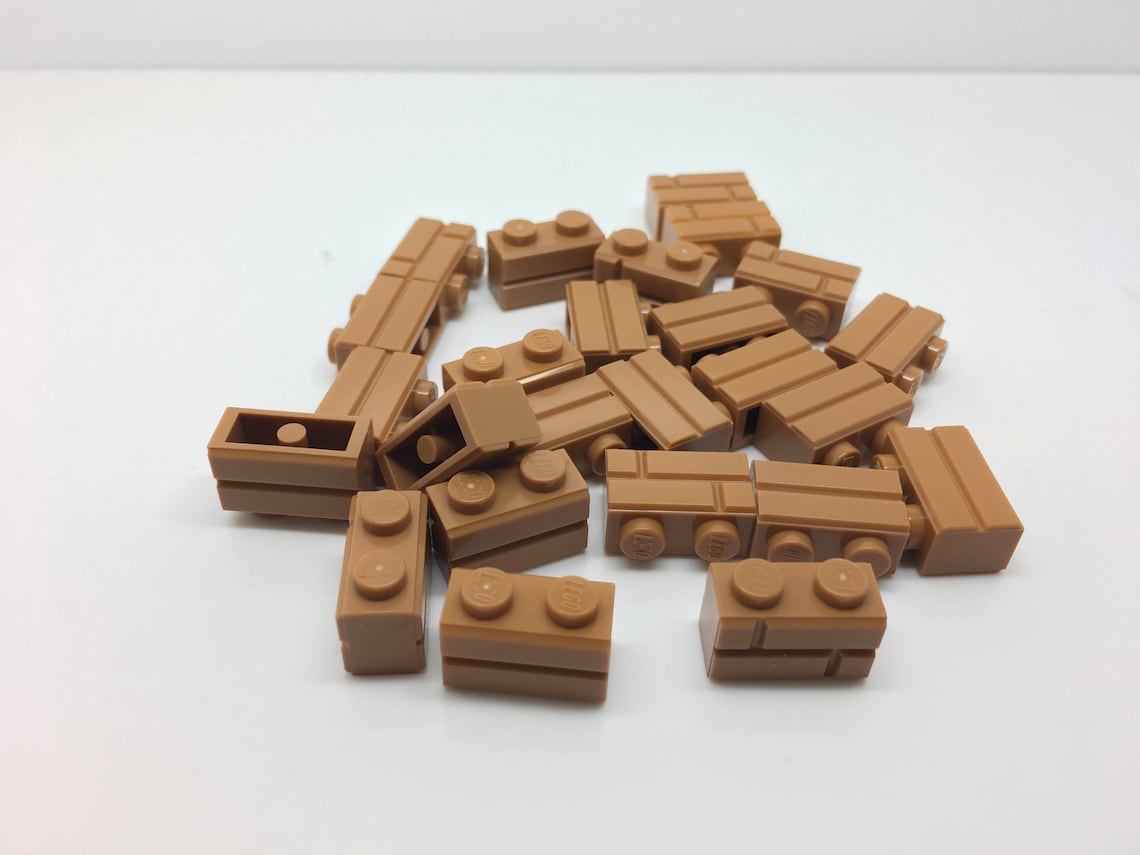 Lego Bulk Lot of 25 Medium Dark Flesh Masonry Bricks Hobbit and Lord of ...