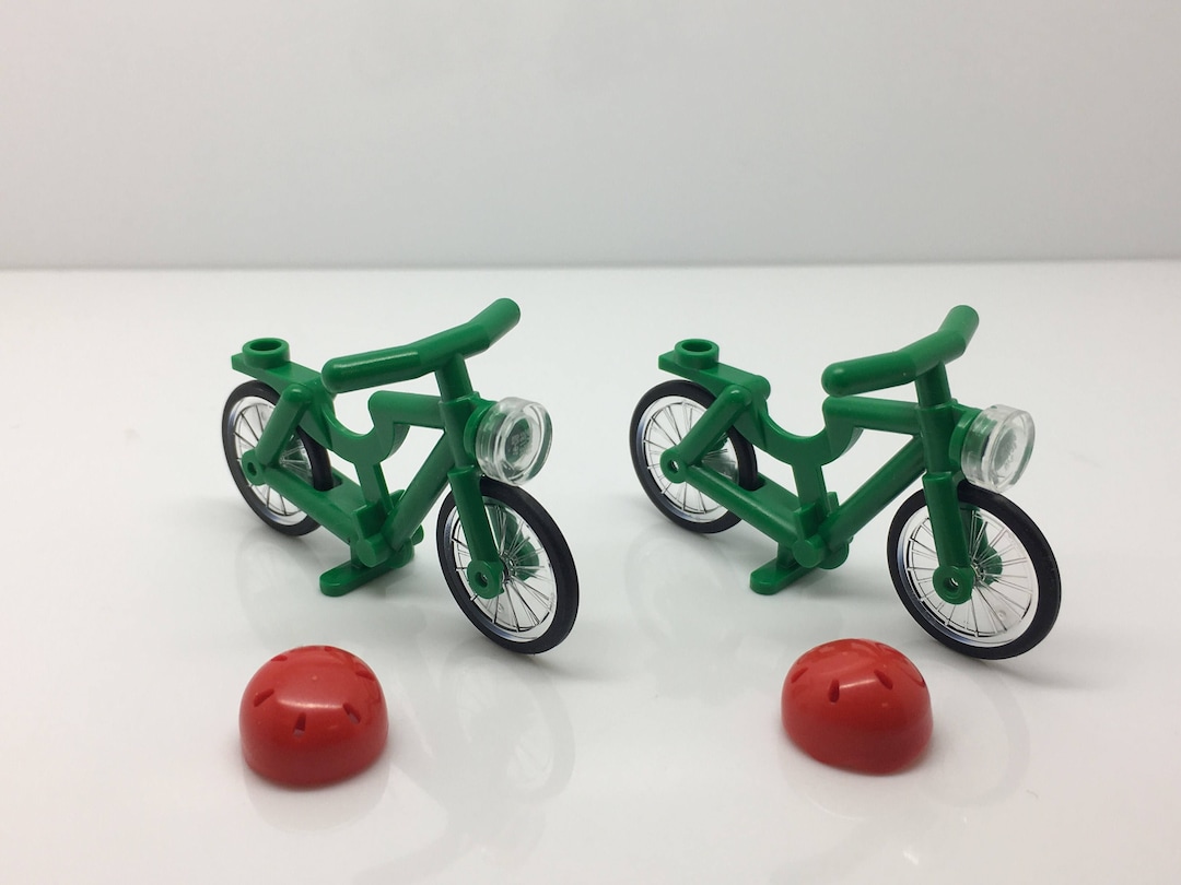 Lego Lot of Minifigure Bicycle Bikes Accessories With Helmets FREE US ...