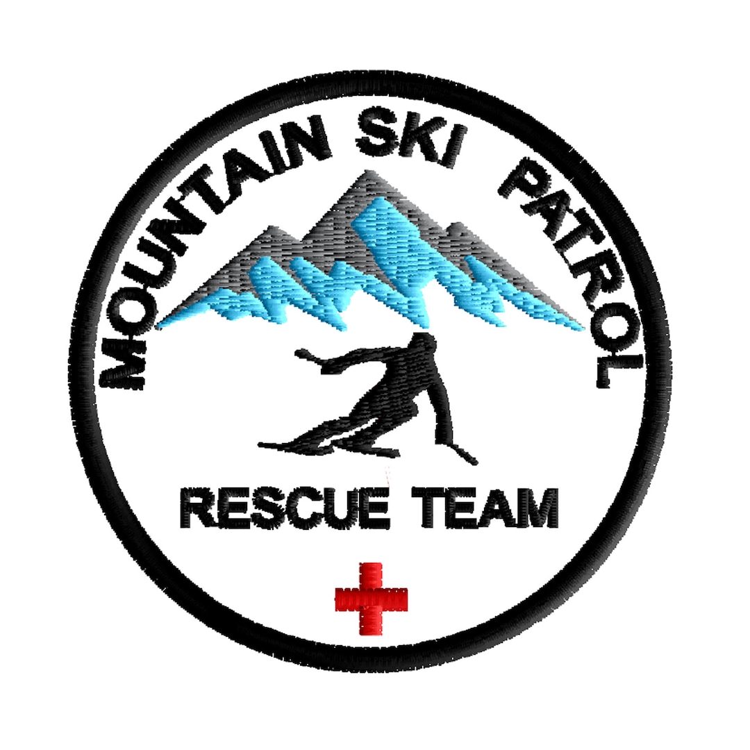 Mountain Rescue Team, Ski Patrol Patch, Mountain Skiing Iron on Patch ...