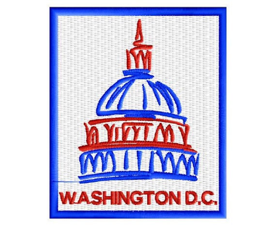 Washington D.C. Iron on Embroidered Patch | Etsy