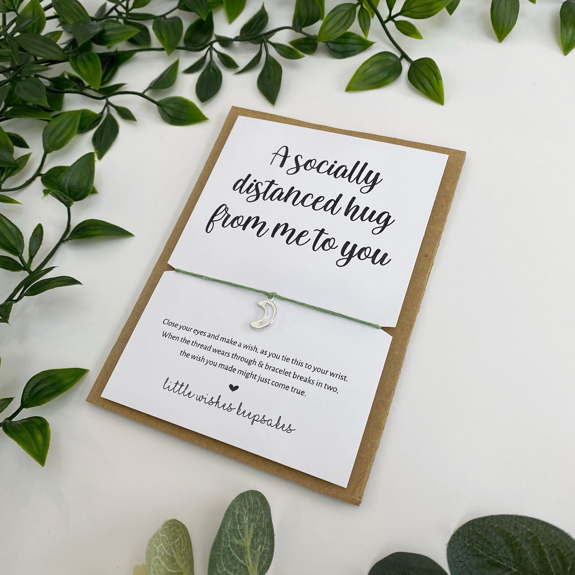 Socially Distanced Hug From Me to You, Wish Bracelet, Wishlet, Gift ...