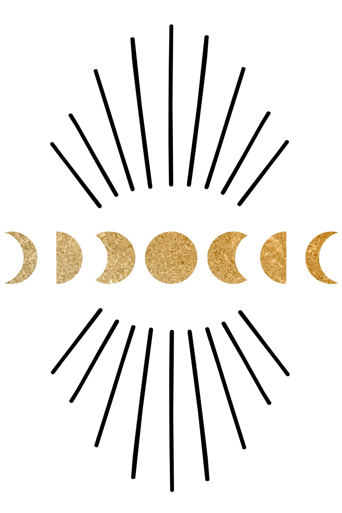 Witchy Moon Phases Printable Art Wall Hanging Digital Download Print - Etsy