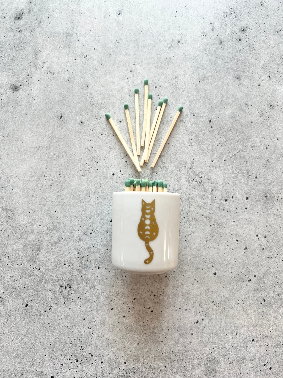 Cosmic Cat Match Striker Matchstick Holder - White - Etsy