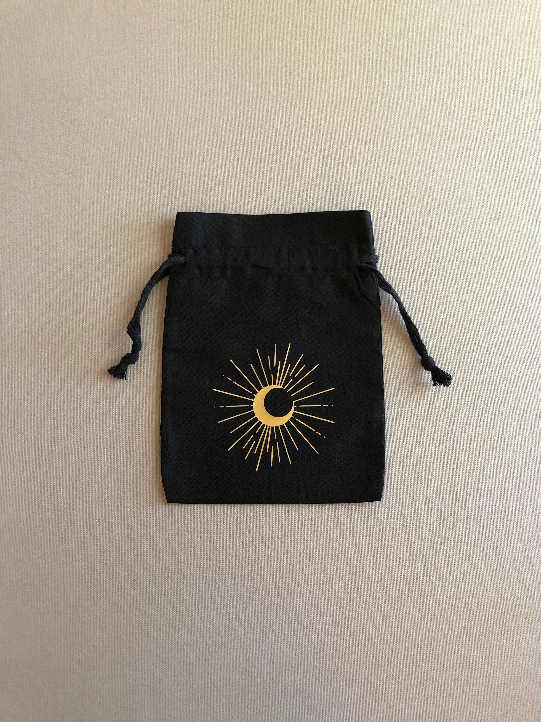 Crescent Moon Burst Drawstring Pouch Bag for Tarot Cards | Etsy