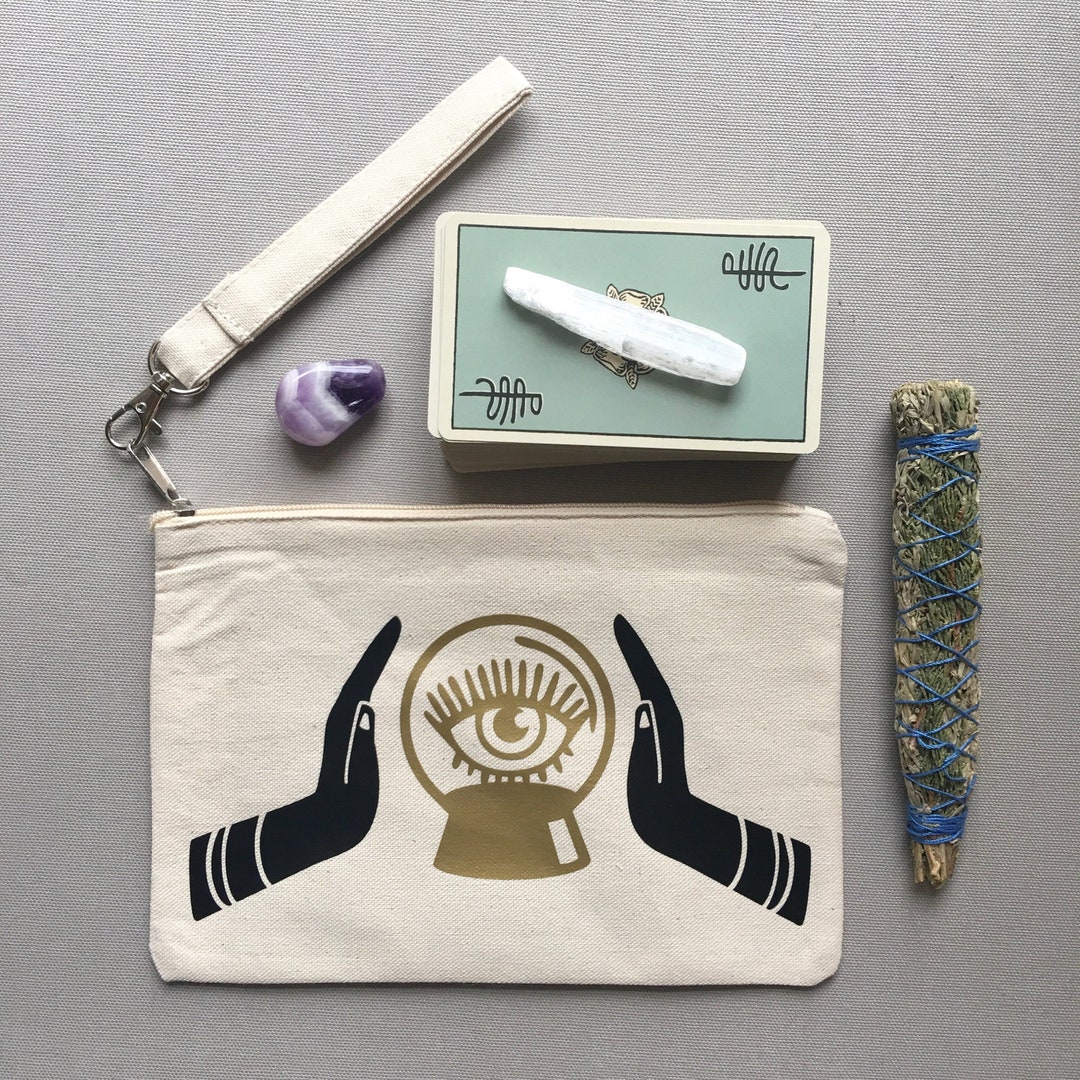 Psychic Eye Zipper Pouch Bag for Tarot Cards Crystals Ritual - Etsy