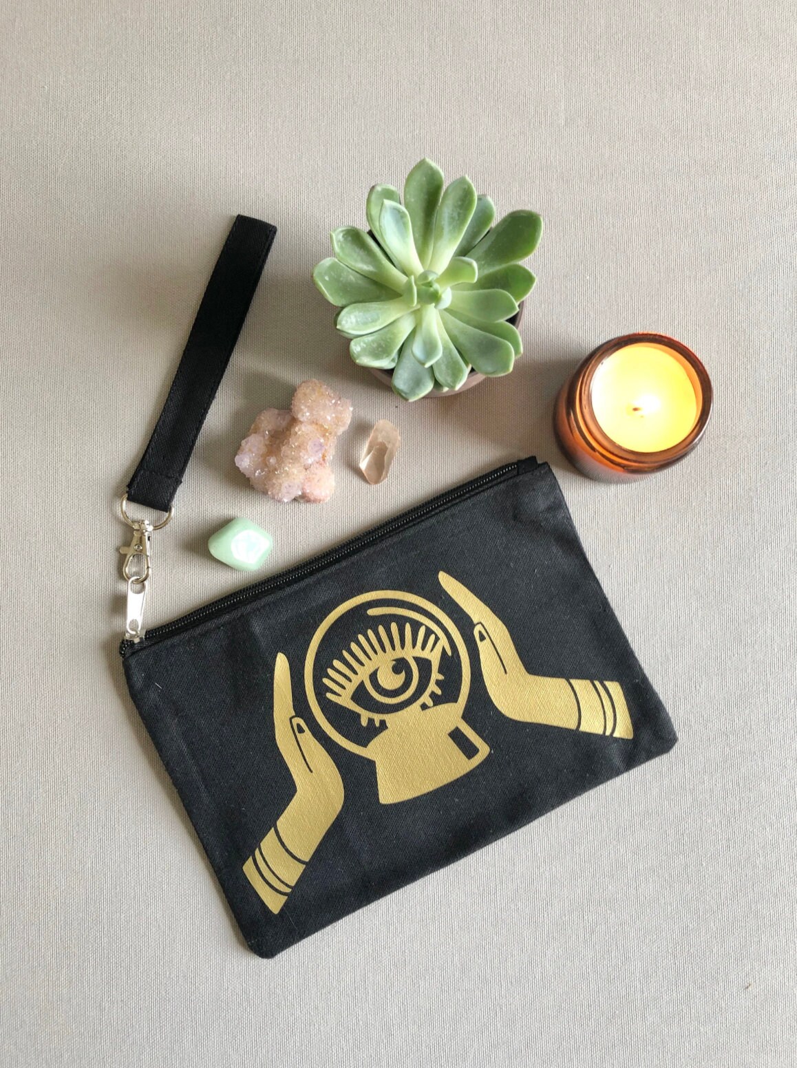 Psychic Eye Zipper Pouch Bag for Tarot Cards Crystals Ritual - Etsy