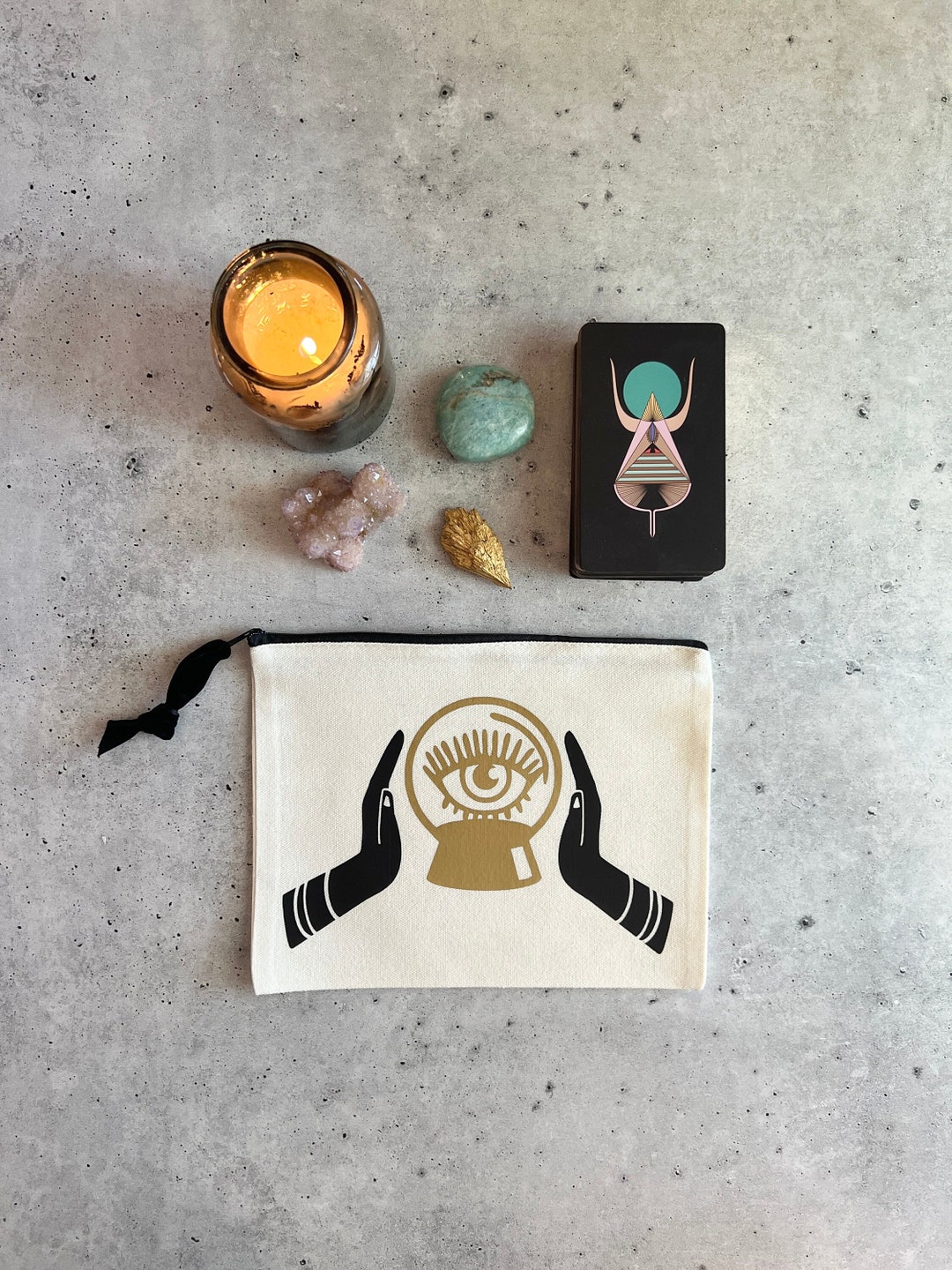 Psychic Eye Zipper Pouch Bag for Tarot Cards Crystals Ritual Items - Etsy