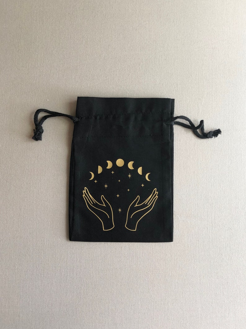 Moon Witch Drawstring Pouch Bag for Tarot Cards Crystals | Etsy