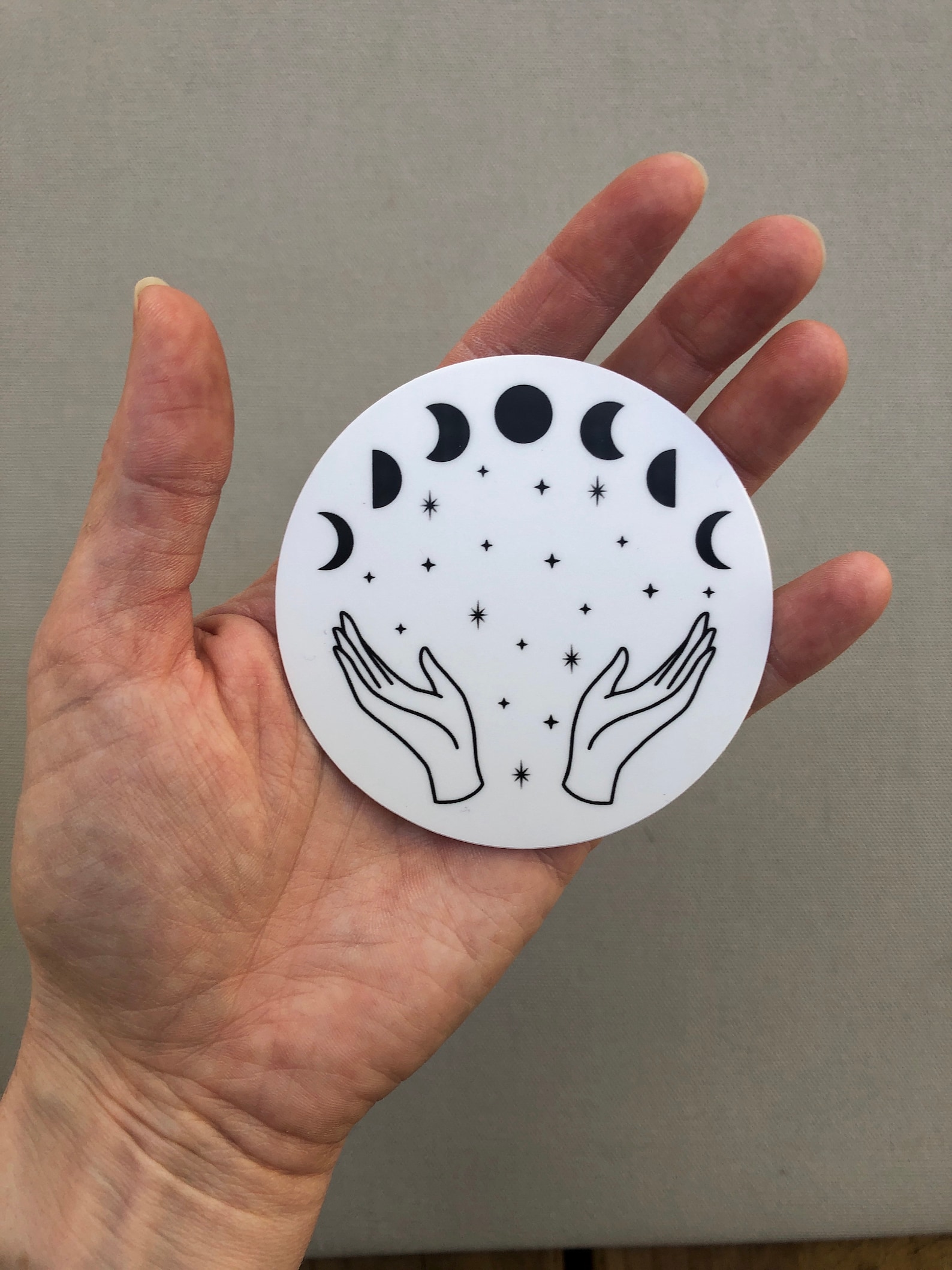 Moon Witch Moon Phases Witchy Vinyl Sticker Decal for Laptop - Etsy