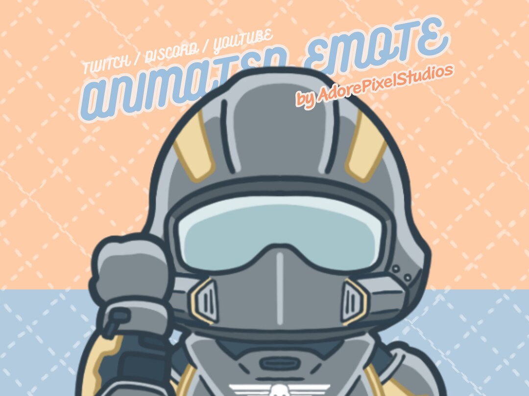 Helldivers Salute Animated Emote, Twitch, Discord, Youtube Emote, Game ...