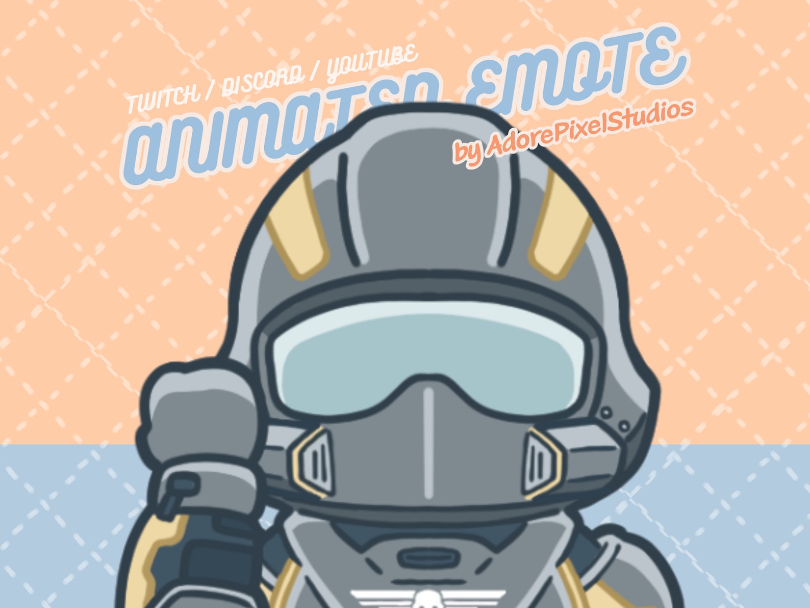 Helldivers Salute Animated Emote, Twitch, Discord, Youtube Emote, Game ...