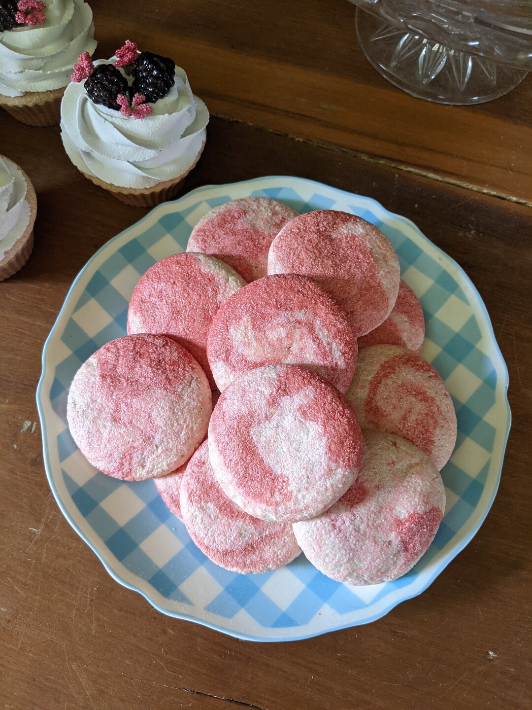 Faux Strawberry Swirl Cookies: Handmade Display Food, Coffee Bar Decor ...