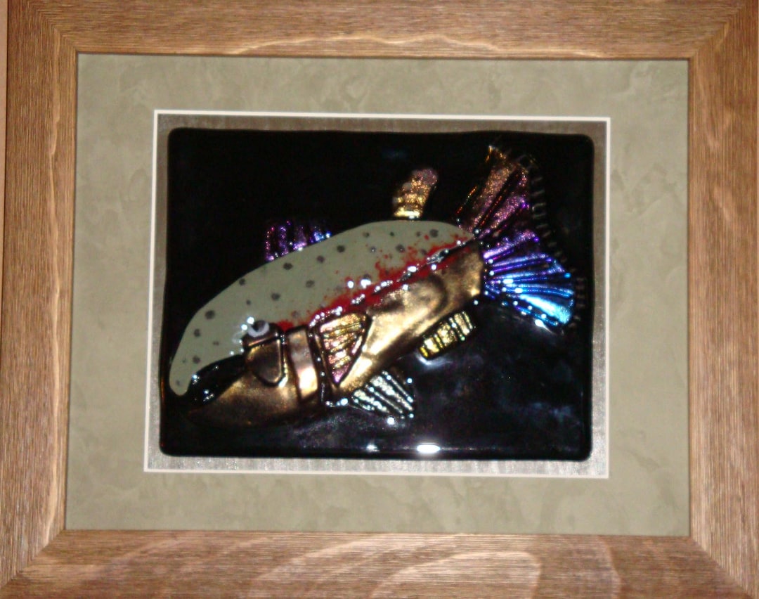 Fish Art/fused Glass Art/salmon Art/glass Fish Wall Art/glass Salmon ...