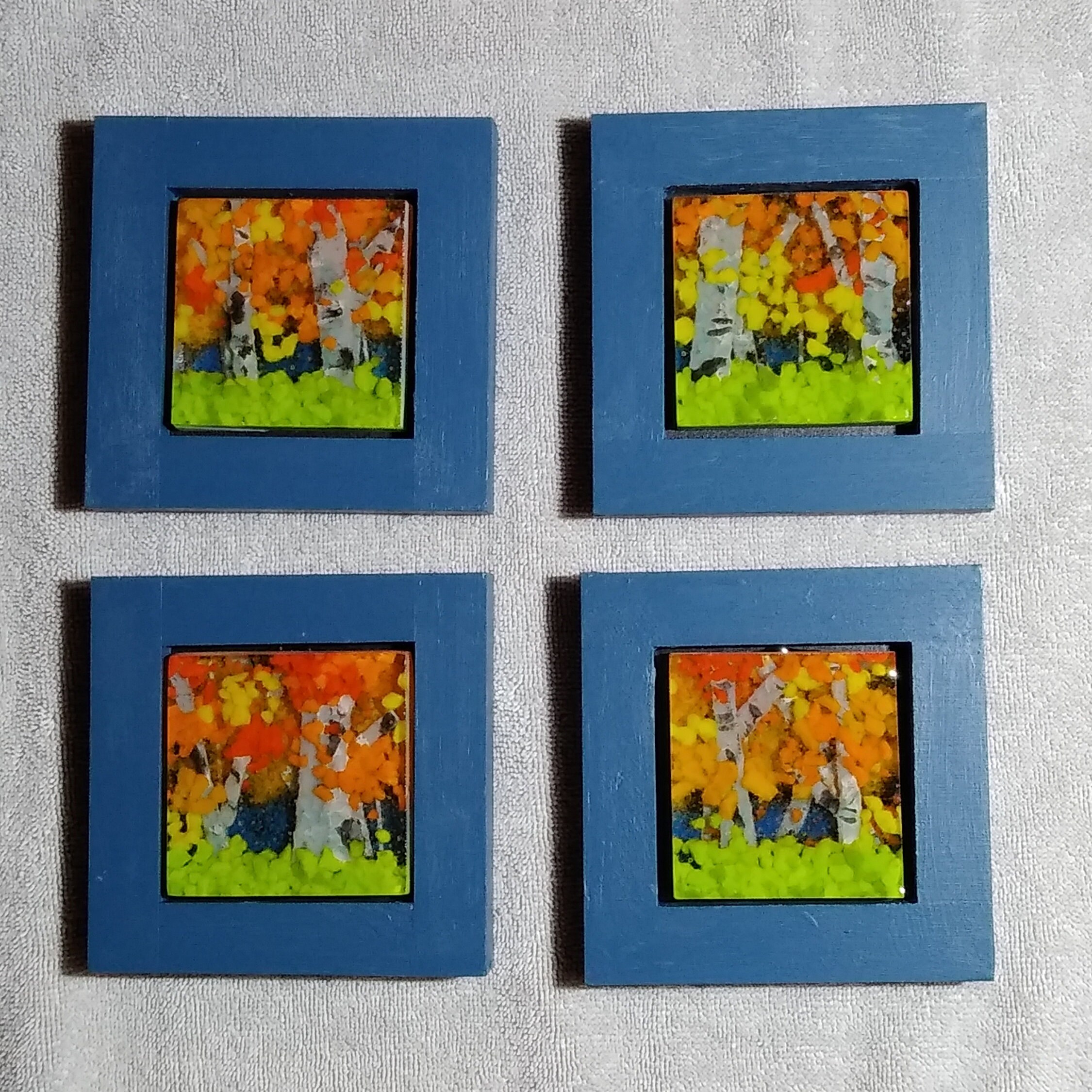 Small Glass Art/fused Glass Art/birch Tree Art/glass | Etsy