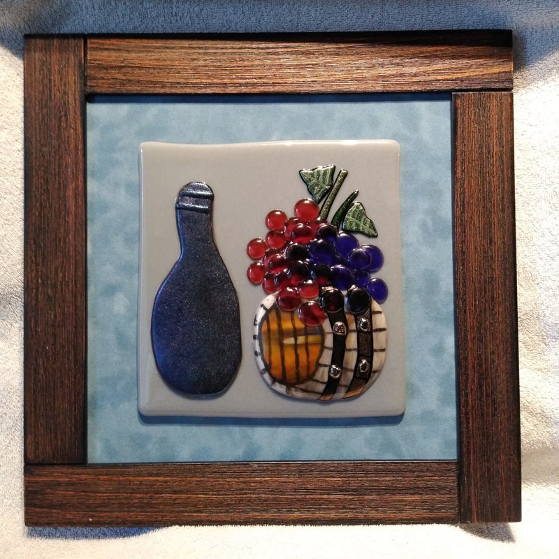 Fused Glass Wine Bottle - Etsy