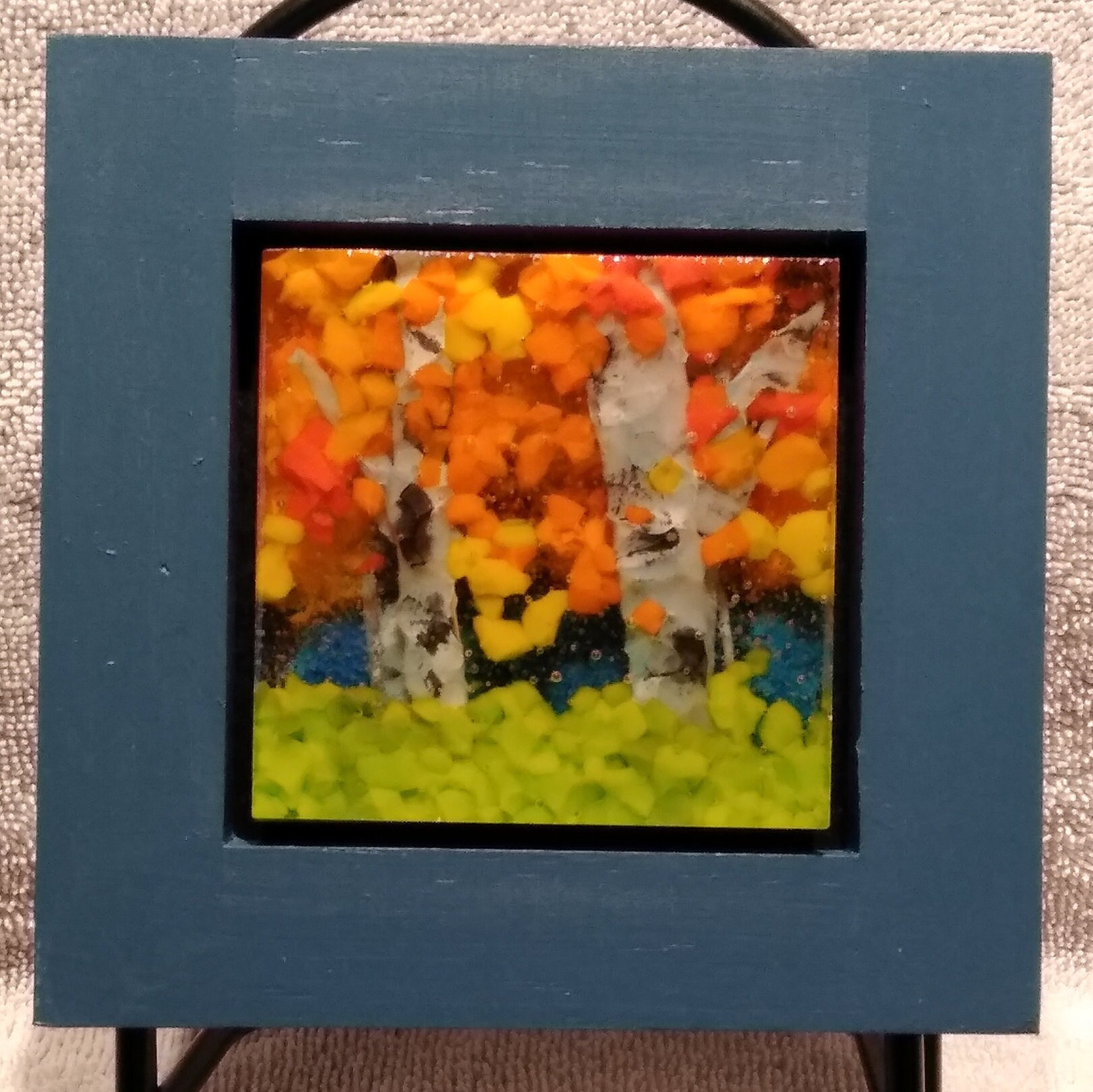 Small Glass Art/fused Glass Art/birch Tree Art/glass | Etsy