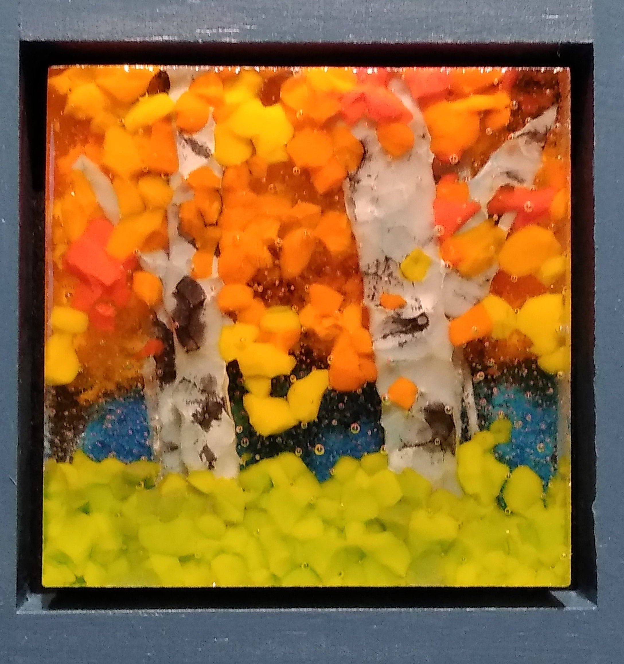 Small Glass Art/fused Glass Art/birch Tree Art/glass | Etsy