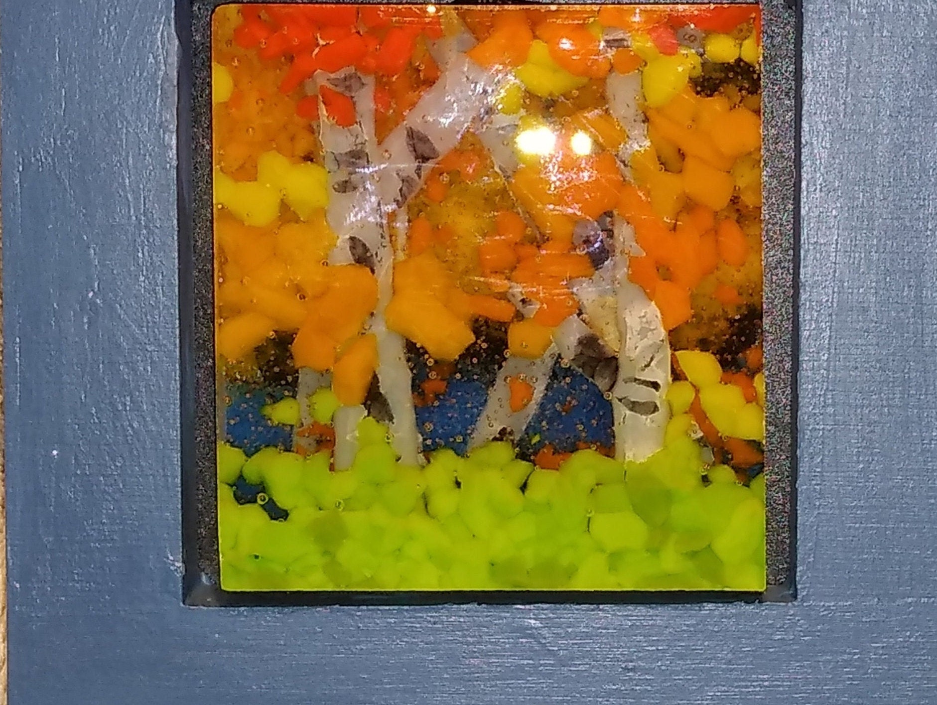 Small Glass Art/fused Glass Art/birch Tree Art/glass | Etsy