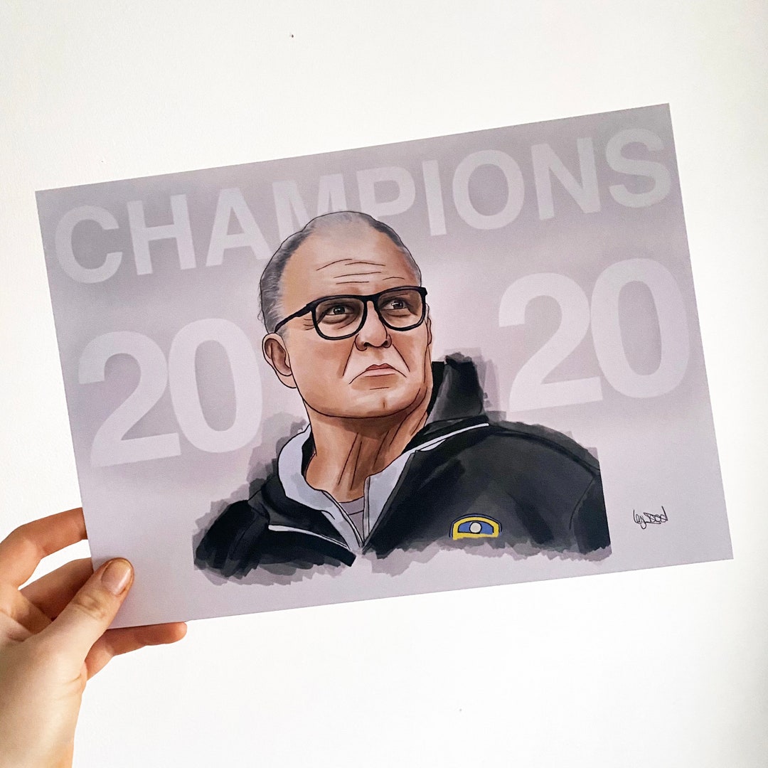 Leeds United Bielsa Champions Illustration Print - Etsy