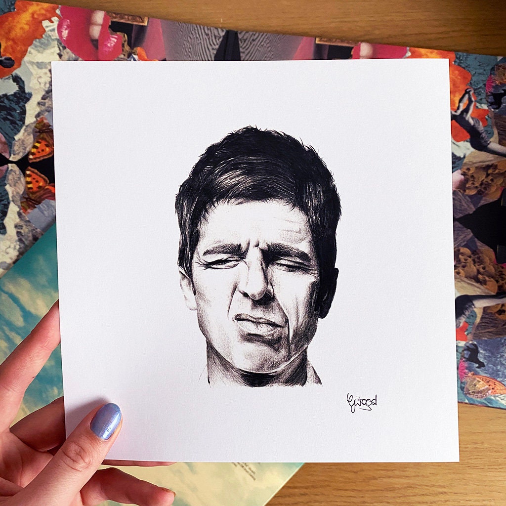 Noel Gallagher Wall Art Portrait Illustration - Etsy UK